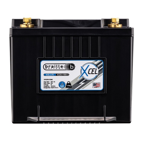 Braille XC20.0-1000-3 XCEL-LITE Lithium Battery | MSAR