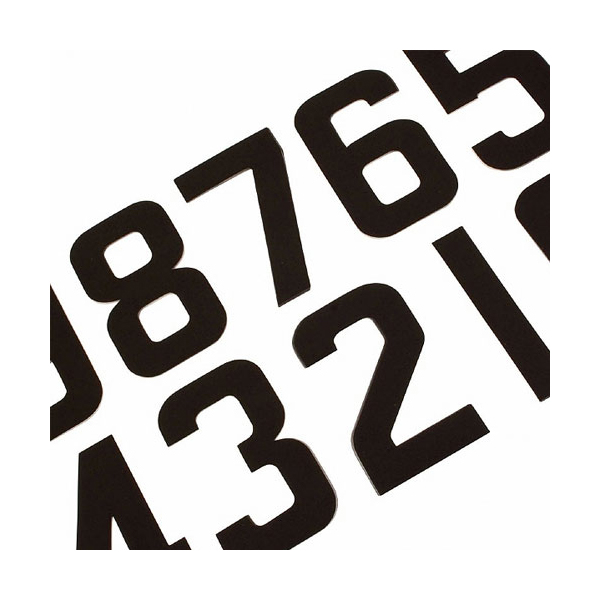 MSAR 9" and 11" Black Race Car Numbers | MSAR