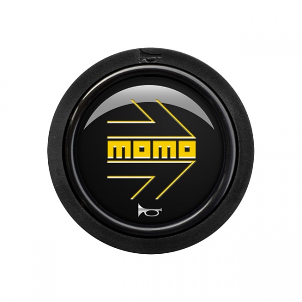 Momo Arrow Gloss Black Horn Push | HOARW10BLKYER | MSAR