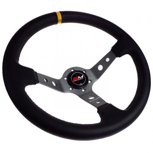Motamec Rally Steering Wheel | MTDP350-LBK-CTI | MSAR