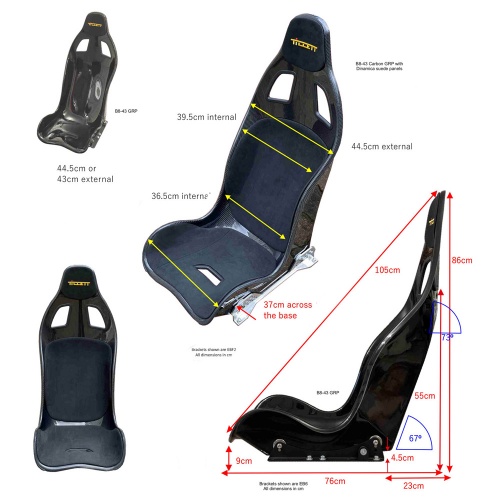 Tillett B8C Carbon Fibre GRP Seat | B8-43C/GRP | MSAR