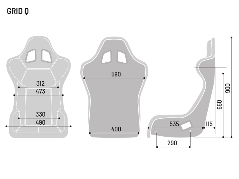 Sparco Grid Q Fibreglass Seat | 008009RNR | MSAR